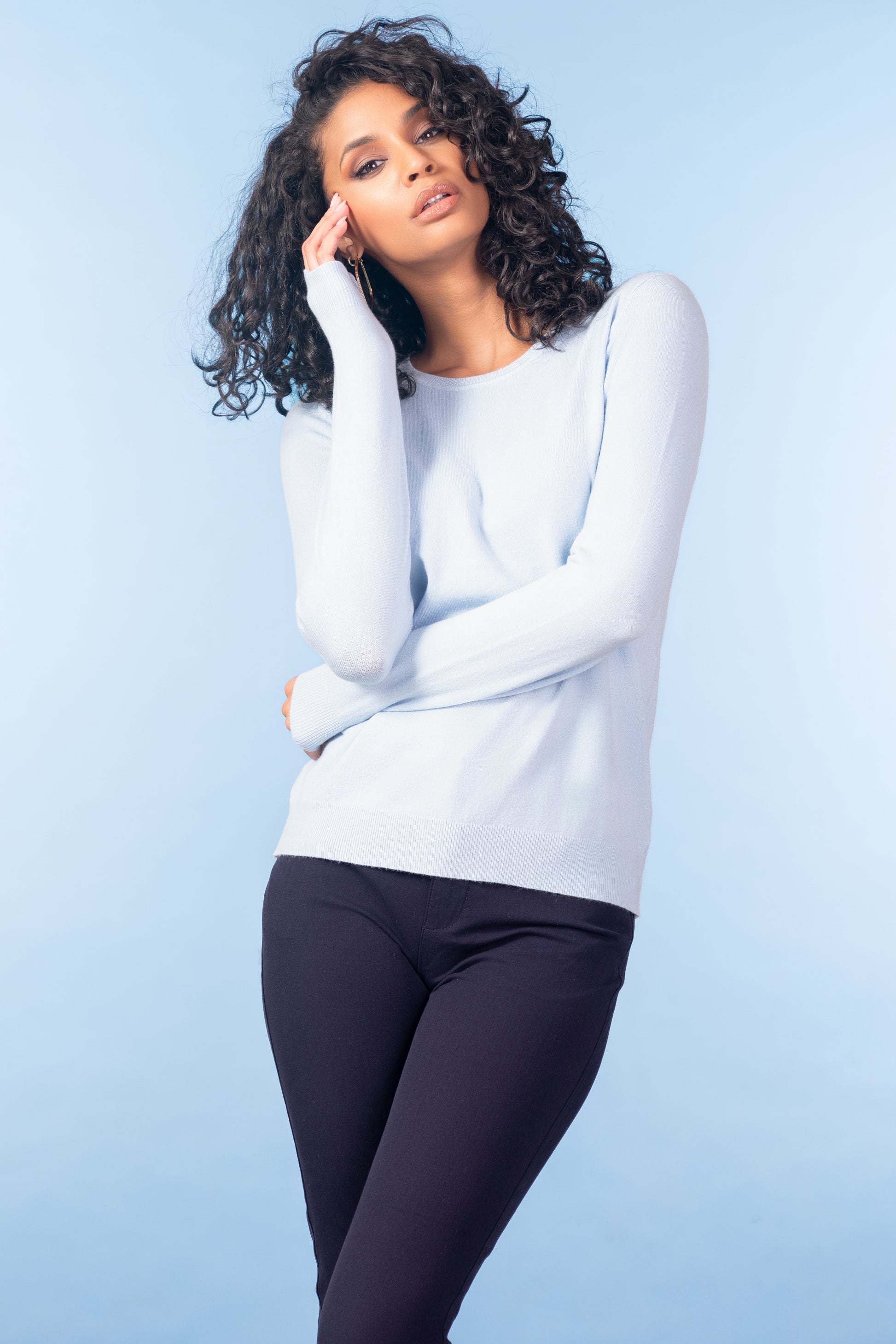 Alison Sheri Long Sleeved Sweater Blue YRE704 – Bentleys Banchory