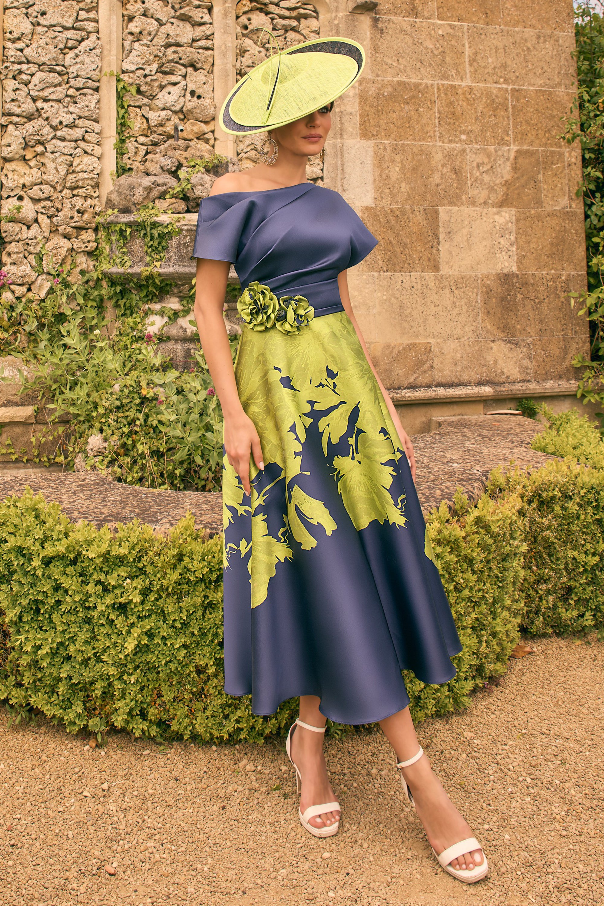 Veni Infantino Mikado Print Dress Navy/Lime 992773 – Bentleys Banchory
